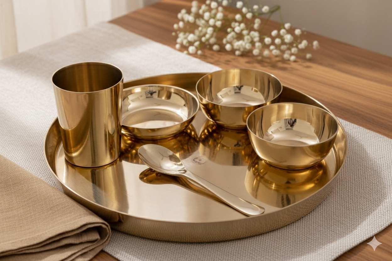 Premium Brass & Bronze Tableware for Dining | Ritikam